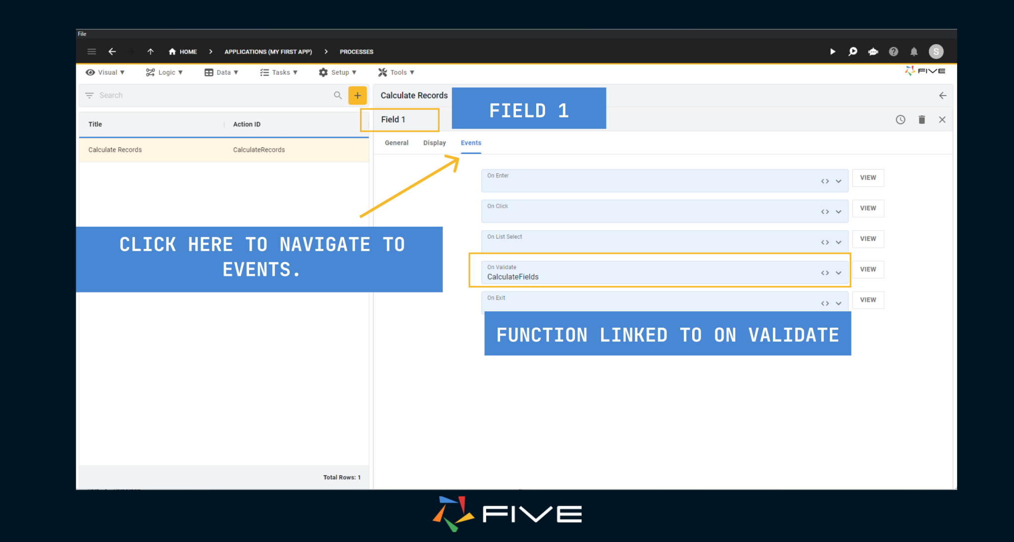 Calculations: Calculating Field Values In Five