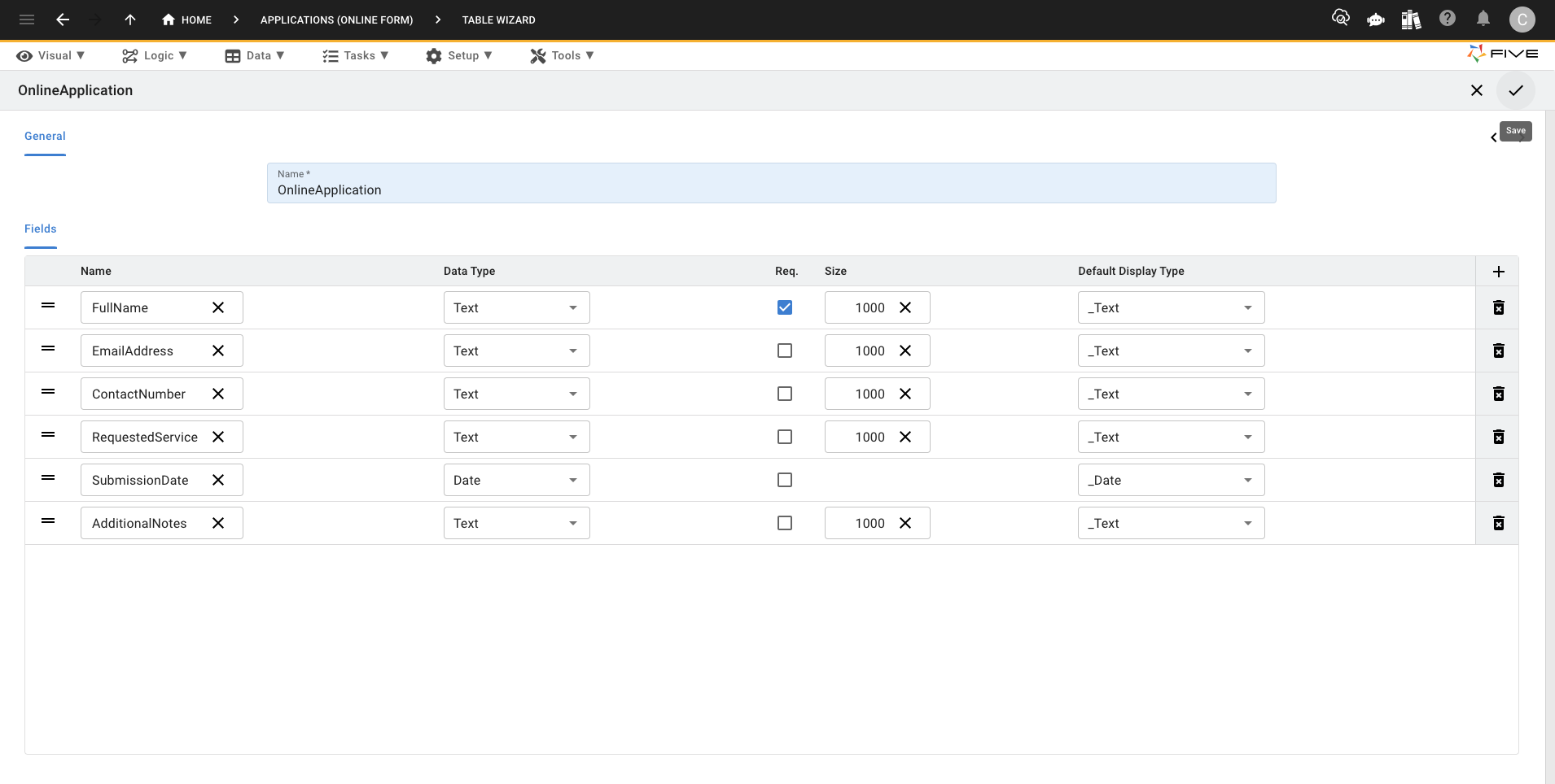 Create an Online Application Form in 3 Steps | Five